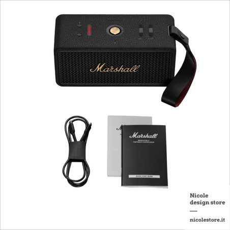 Marshall Middleton II Black & Brass | IP67 portable Bluetooth speaker